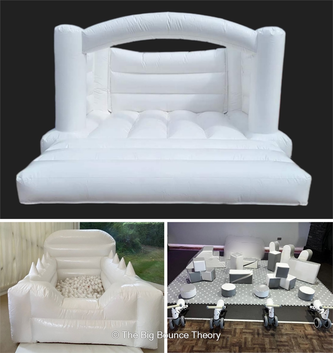 White & Grey Party Package 2 - Bouncy Castle Hire, Soft Play Hire in ...